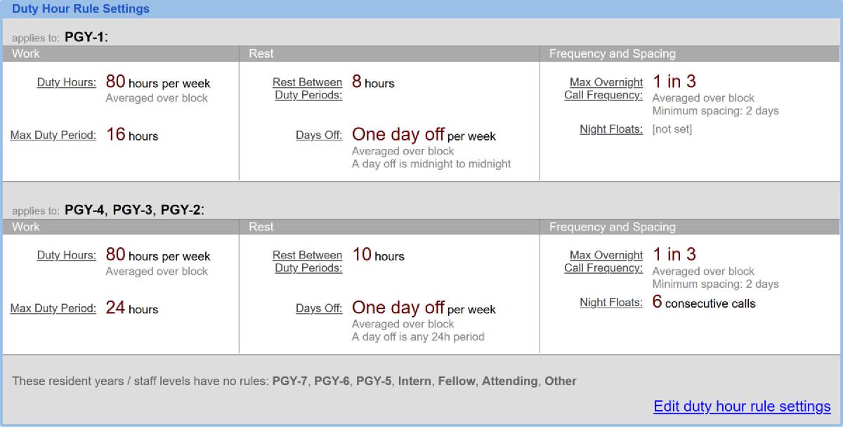 MedRez.net Scheduling Tool Documentation